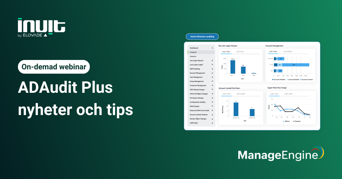 Nyheter och tips: ADAudit Plus september 2025 | Inuit