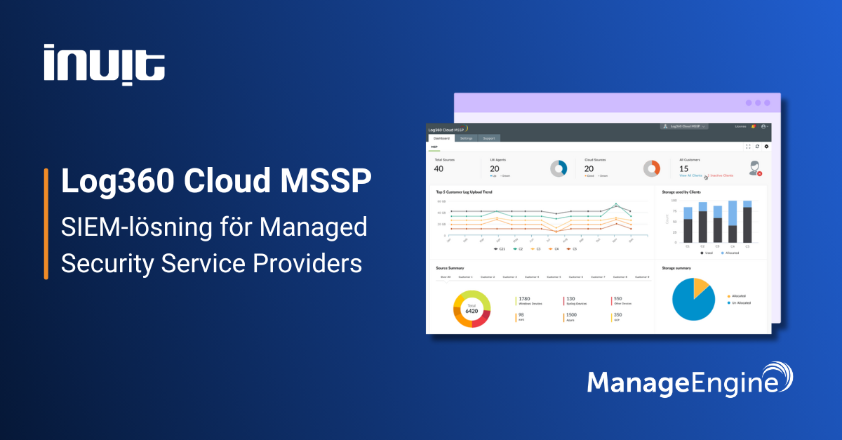 Log360 Cloud MSSP - SIEM för MSSP - ManageEngine | Inuit