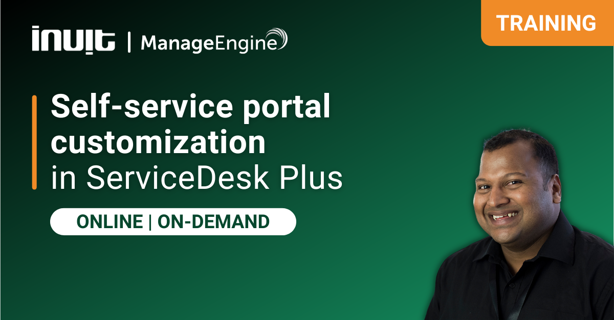 Training: Self-service portal customization in ServiceDesk Plus